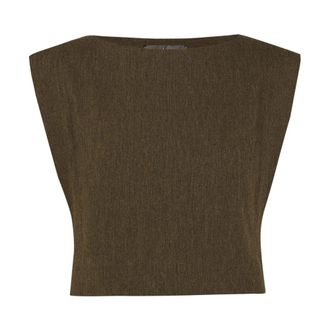 Cortana Femme, Tops, Vert, Taille: 36 FR Haut sans manches &agrave; encolure bateau