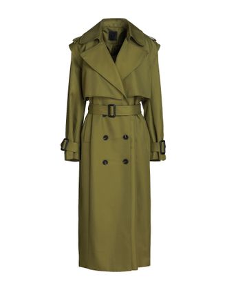 8 by YOOX DOUBLE-BREASTED COTTON TWILL OVERCOAT
