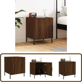 vidaXL Nachttisch Braun Eichen-Optik 40x40x50 cm Holzwerkstoff - Nachttisch - Beistelltisch - Wohnzimmermöbel - Esszimmermöbel - Eiche