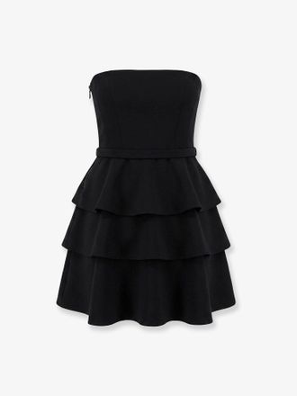 Elisabetta Franchi Womens Mini Dress With Bustier Detail - Black Polyester