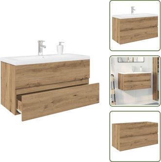 vidaXL vidaXL Waschbeckenunterschrank mit Einbaubecken und Wasserhahn