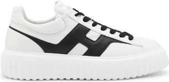 Hogan Low-Top Sneaker - White And Black Leather Sneakers - Gr. 10_5 - in Wei&szlig; - f&uuml;r Damen