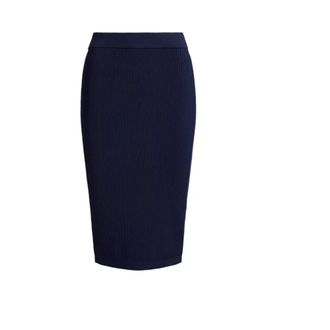 Ralph Lauren Gerippter Bleistift-Midi-Rock - - Skirts - Damen - Blau - S