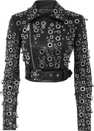 Philipp Plein Femme, Vestes, Noir, Taille: 40 FR Perfecto Jacket