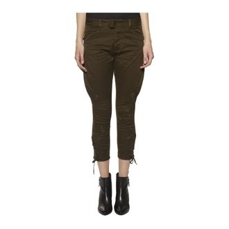 Dsquared2 Femme, Pantalons, Vert, Taille: 34 FR Cargo Cotton Pantalons