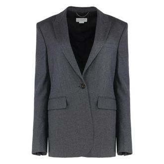 Stella McCartney Gestreifte- einreihige Jacke - - Jackets - Damen - Grau - S