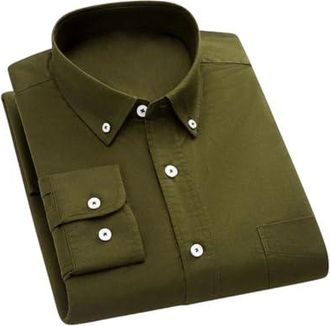 Generic Chemise &agrave; manches longues pour homme, coupe classique, poche simple, coupe ajust&eacute;e, haut d&eacute;contract&eacute;, tissu Oxford doux et solide pour le bureau, C282