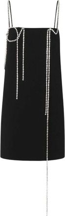 Moschino Femme, Robes, Noir, Taille: 40 FR Robe fourreau extensible en cr&ecirc;pe orn&eacute;e