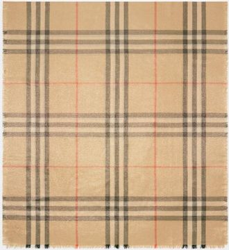 Burberry Écharpe en laine et soie métallisée