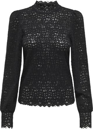 Only Damen Onlsvea L/S Mockneck Top Cs JRS, Black, M