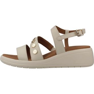 Geox Femme, Chaussures, Beige, Taille: 39 EU Meliconia Wedge Sandal