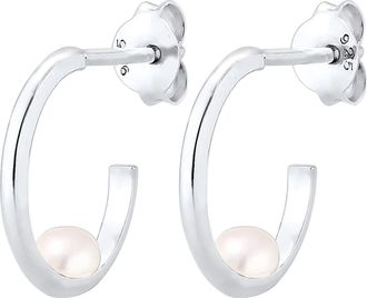 Elli Ohrringe Damen Creole Geo Süßwasserzuchtperle in 925 Sterling Silber