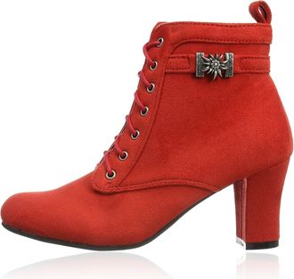 Hirschkogel by Andrea Conti 3617400, Damen Kurzschaft Stiefel, Rot (rot 021), 40 EU