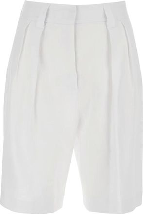 Pla&icirc;n Plain, Femme, Shorts, Blanc, Taille: 40 FR Pantalon Bermuda en Lin