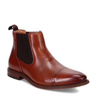 Stacy Adams Maury Chelsea-Stiefel mit Zehenkappe f&uuml;r Herren, Cognac, Gr&ouml;&szlig;e 47, cognac, 47 EU