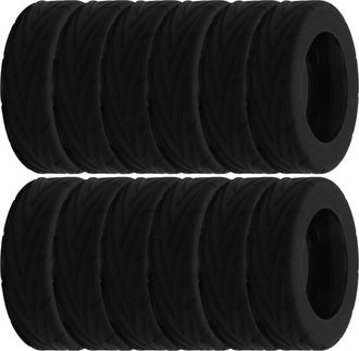 UPKOCH 16 Stück Teiliges Silikon Koffer Radschoner Geräuschdämpfende Stoßabsorbierende Spinner Radabdeckungen Langlebiger Schutz für Reisegepäck Räder Schwar