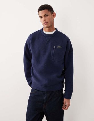 Polo Ralph Lauren Mountain - Langärmliger Pullover in Marineblau kariert