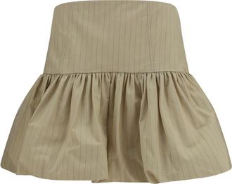 Ganni R&uuml;schen-Minirock - - Skirts - Damen - Beige - XS
