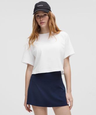 lululemon All Yours Crop-T-Shirt aus Bio- für Frauen - Größe XL in White