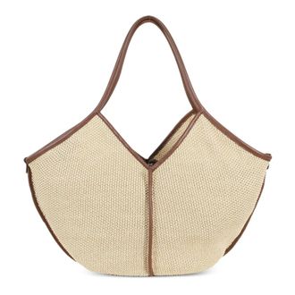 Hereu Femme, Sacs, Beige, Taille: ONE Size Calella Soft Raffia Tote Bag