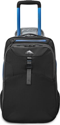 High Sierra Unisex-Erwachsene Hi-Life Umwandelbarer Rucksack mit Rädern, Schwarz/Blau, 3-in-1 Cont Wheeled