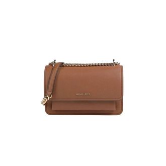 Michael Kors Claire Gro&szlig;e- genarbte Leder-Umh&auml;ngetasche mit Verwandlungsfunktion - - Bags - Damen - Braun - ONE SIZE