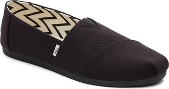Toms Toms Damen Alpargata aus recycelter Baumwolle Flache Slipper, SCHWARZ, 43.5 EU