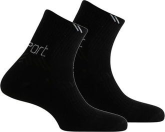 Kindy Lot de 2 tiges courtes sport homme coton - couleur - Noir - Pointure - 39-42