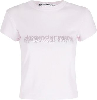 Alexander Wang Femme, Tops, Blanc, Taille: 38 FR Baby Tee Hotfix Graphic