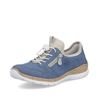 Rieker Mocassins pour Femmes N42G0, Pointure:42 EU, La Couleur:Bleu