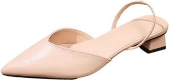 Generic Chaussures d&eacute;t&eacute; &eacute;l&eacute;gantes pour femme - Sandales plates avec paillettes - Bout pointu - Antid&eacute;rapantes - Talon bloc - Couleur unie - Chaussures d&eacute;t&eacute; fe