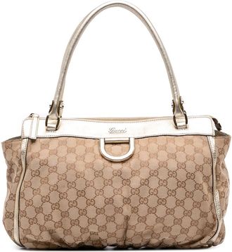 Gucci Shopper - GG Canvas Abbey D Ring Tote - Gr. unisize - in Braun - für Damen