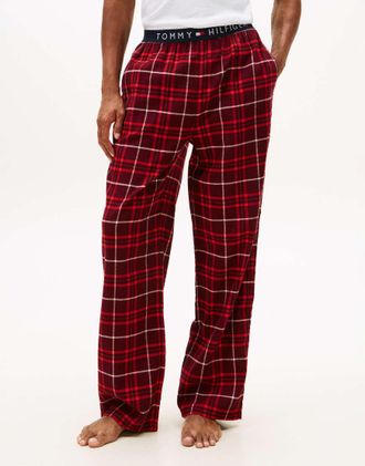 Tommy Hilfiger Pantalon de pyjama en flanelle à carreaux - Rouge