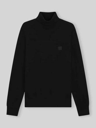 Boss Orange by Hugo Boss Rollkragenpullover mit Logo-Patch aus Kaschmir