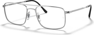 Ray-Ban Rb6434 Optics Silber Fassung Klar Glas 55-18