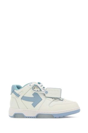 Off-white Mens White Leather Out Of Office Sneakers Whitelightblue