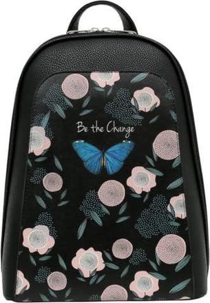 Dogo Women Vegan Leather Black Backpack - Be The Change Design