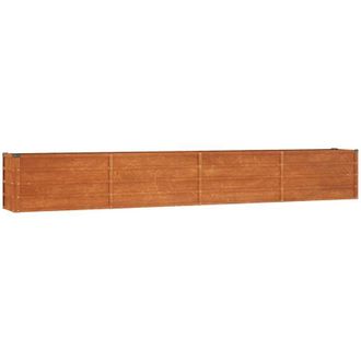 vidaXL Vidaxl - Lit sur&eacute;lev&eacute; de jardin rouill&eacute; 320x40x45 cm acier corten