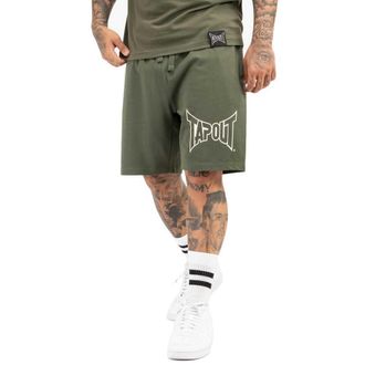 Tapout Herren Shorts Lifestyle Basic Shorts Normale Passform, Olive/Ecru, XXL
