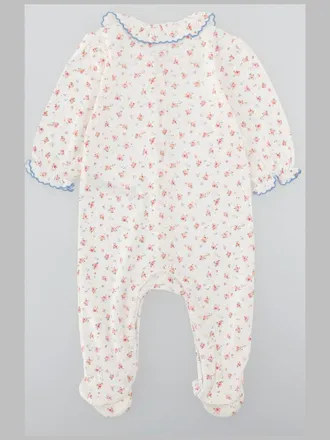 Tartine Et Chocolat Floral Cotton Pyjama Dress - White