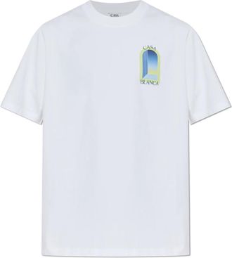 Casablanca Homme, Tops, Blanc, Taille: 3XL Arches T-Shirt Manches Courtes
