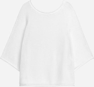 Arket Baumwollstrickpullover -Weiß