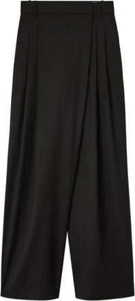 Ganni Femme, Pantalons, Noir, Taille: 42 FR Cross Over Pantalons