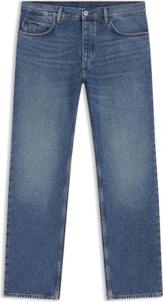 HUGO BOSS Herren Jonah Regular-Fit Jeans aus mittelblauem Stone-Washed Baumwoll-Denim Dunkelblau 32/32