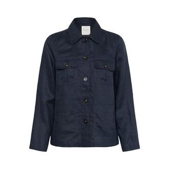Part Two Leichte Leinenjacke - - Jackets - Damen - Blau - XS