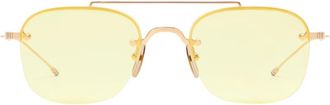 Thom Browne Pilotenbrille mit Halbrahmen - - Accessories - unisex - Gelb - 53 MM