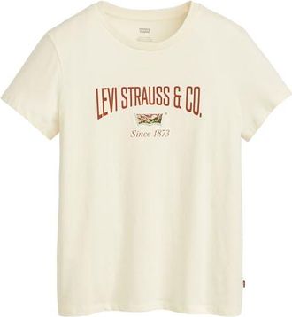 Levi's Femme The Perfect Tee T-Shirt, Mini Scenic BW Patch BW, S