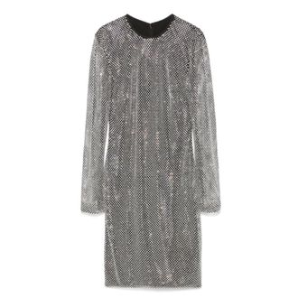 Dolce & Gabbana Kristallverziertes Minikleid - - Dresses - Damen - Grau - S