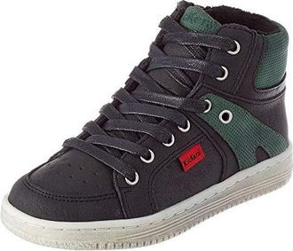 Kickers Lowell, Sneakers Hautes Garçon, Noir Vert, 31
