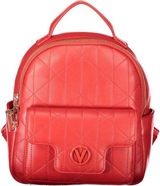 Mario Valentino Mario Valentino Rosso Polyurethan Damen Rucksack mit Au&szlig;entaschen
